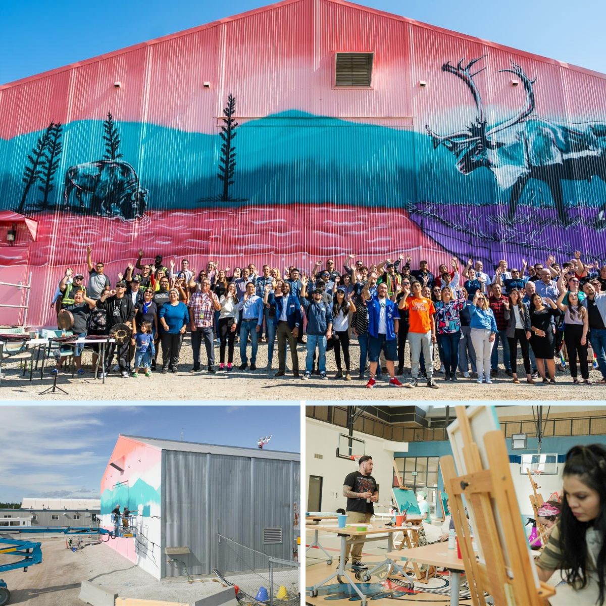 Mural at Suncor Firebag Airport | Canadian Base Operators