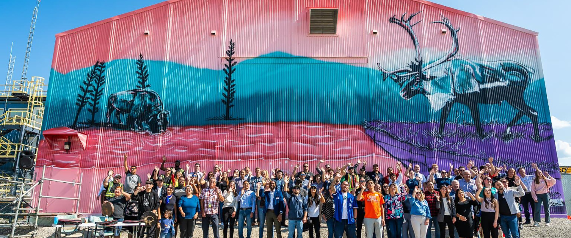 Mural at Suncor Firebag Airport | Canadian Base Operators